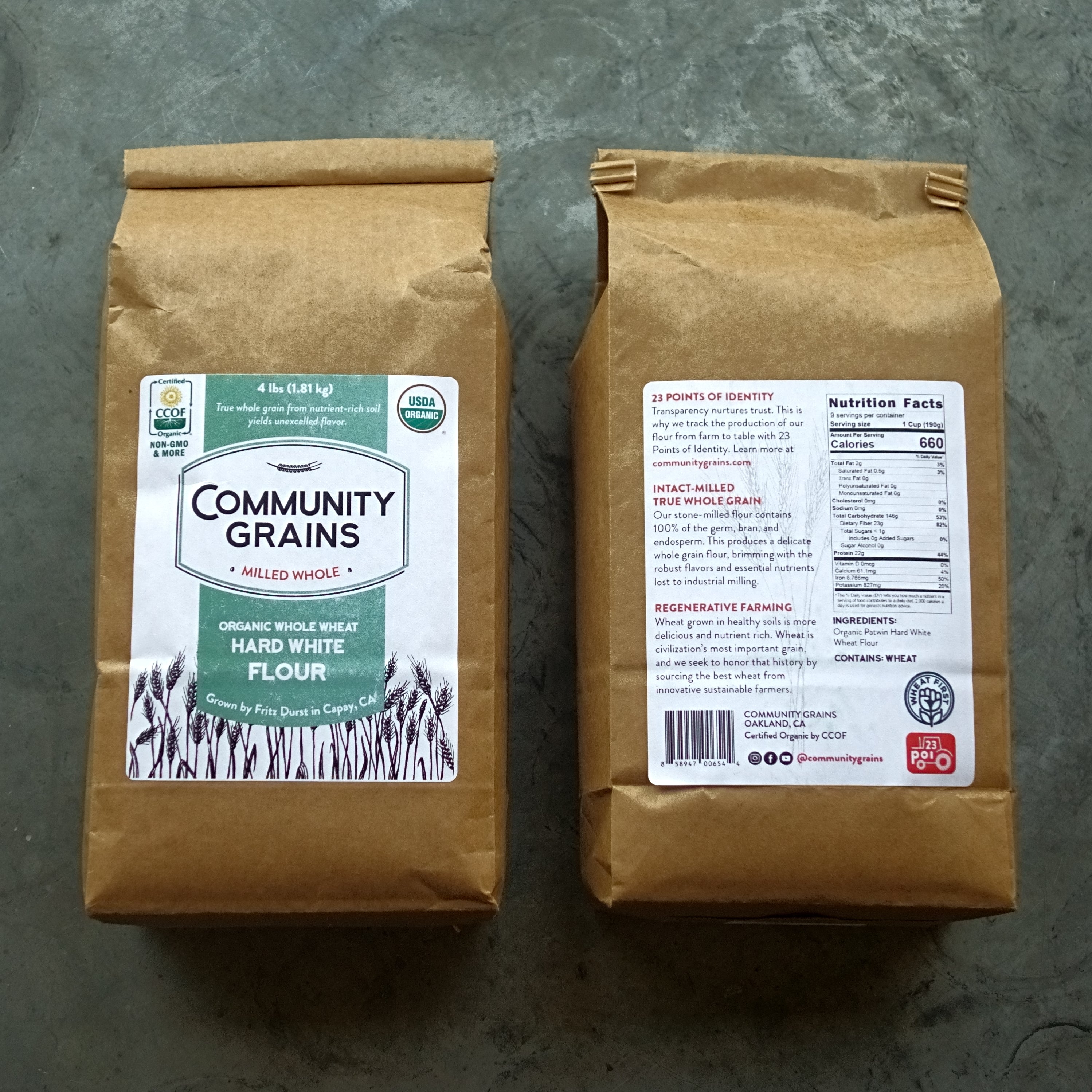 Patwin Hard White Whole Wheat Flour – Community Grains